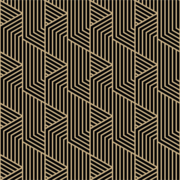 Black & Gold Art Deco Pattern Vinyl Covering by RestoWrap