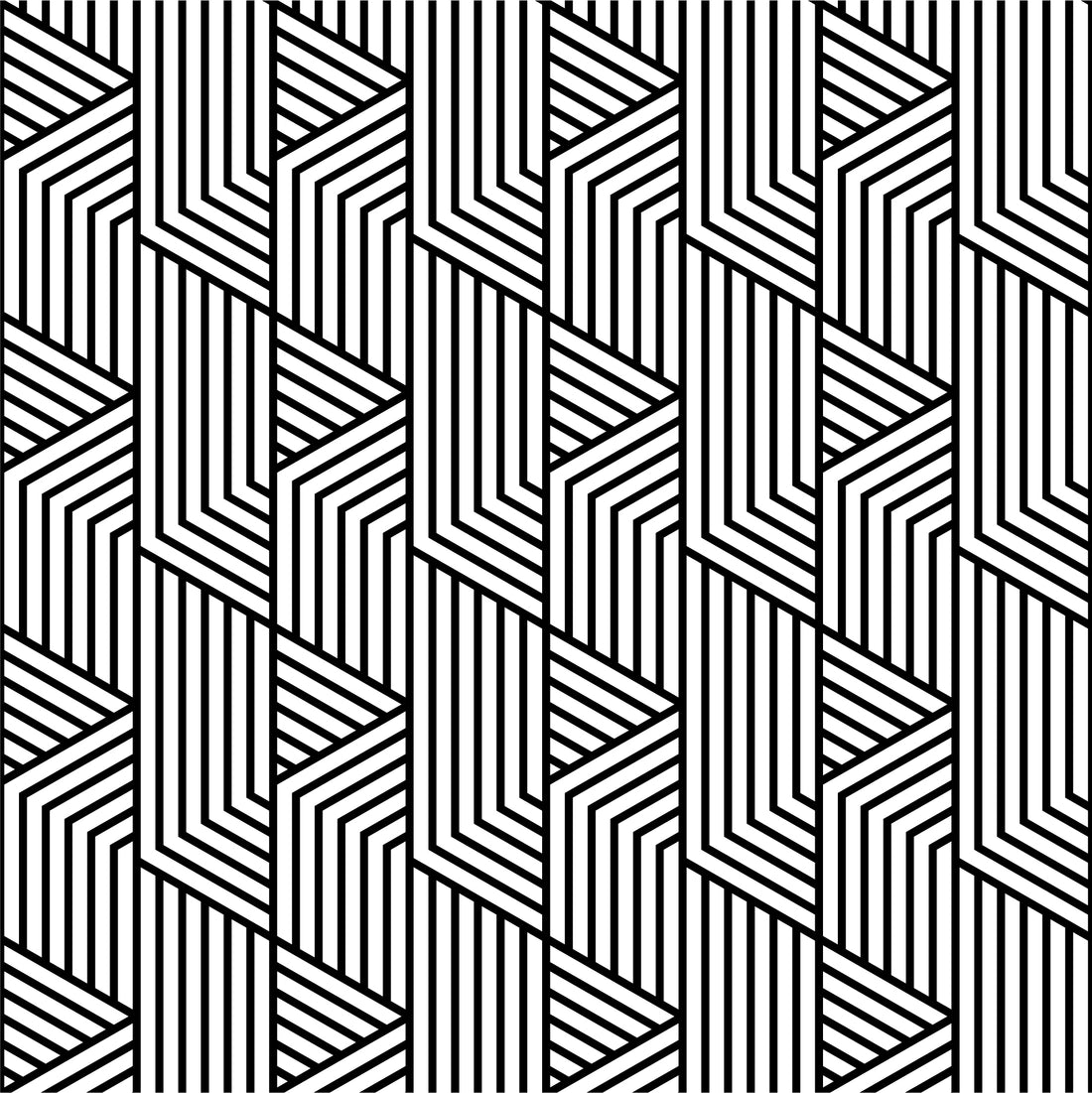 Black Art Deco Pattern Vinyl Covering by RestoWrap