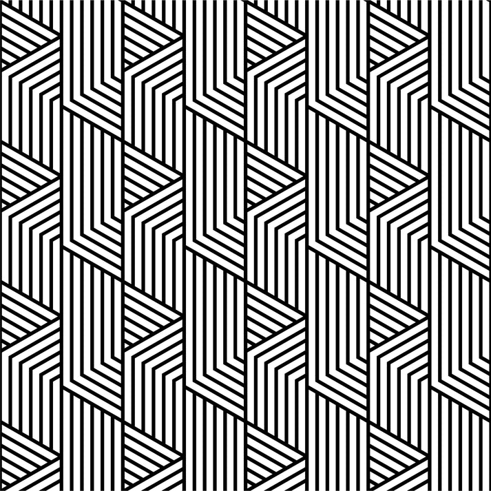 Black Art Deco Pattern Vinyl Covering by RestoWrap